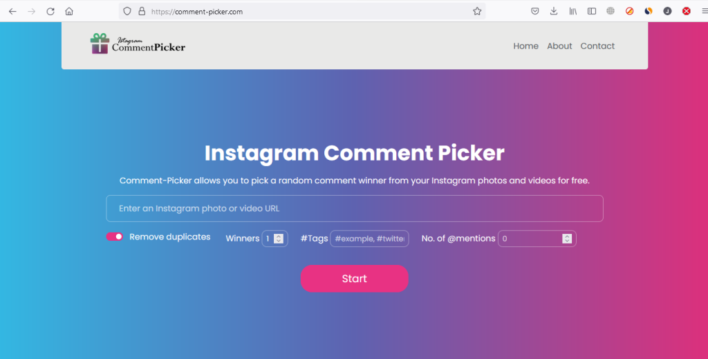 Free Instagram Comment-Picker and Giveaways Online Tool - JAHASOFT